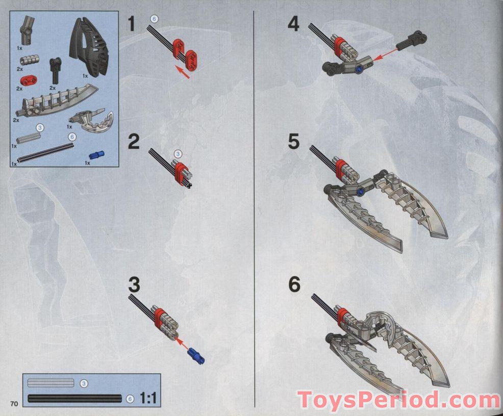 LEGO 8596 Takanuva Instructions and Parts List