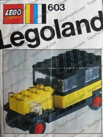 LEGO 603-3 Legoland Vintage Car Instructions and Parts List