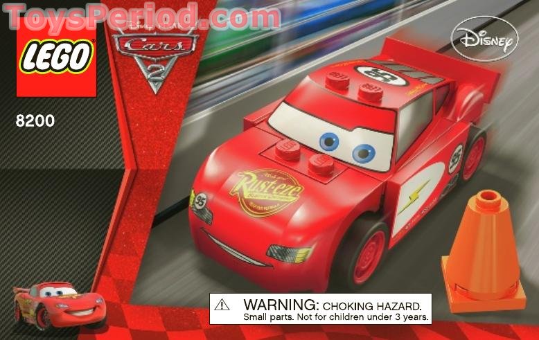 LEGO 8200 Radiator Springs Lightning McQueen Instructions and Parts List