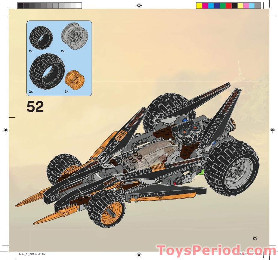 LEGO 9444 Cole's Tread Assault Instructions and Parts List