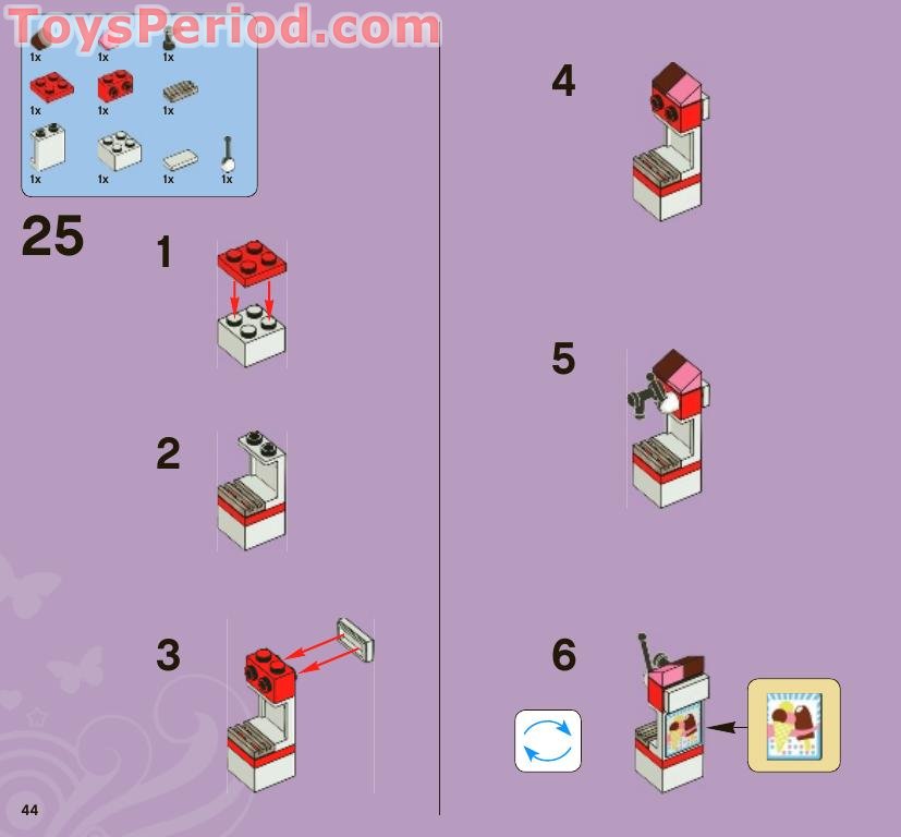 LEGO 3061 City Park Cafe Instructions and Parts List