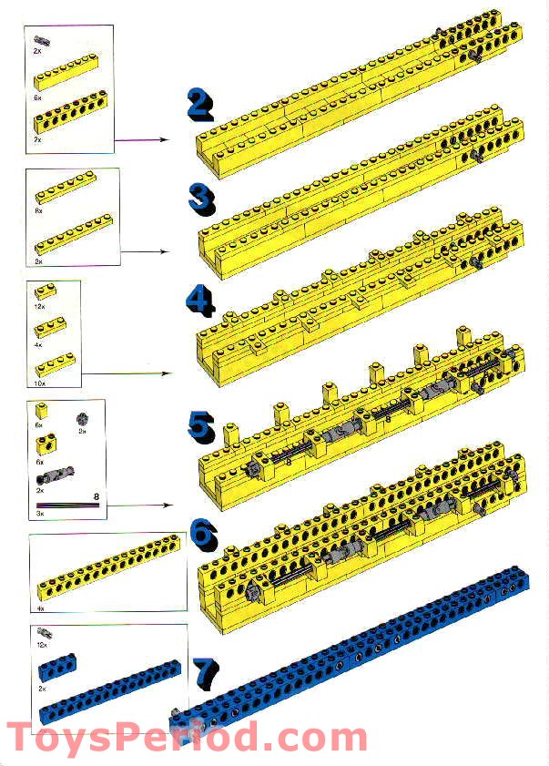 LEGO 855 Mobile Crane Instructions and Parts List