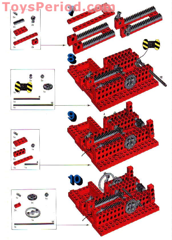 LEGO 855 Mobile Crane Instructions and Parts List