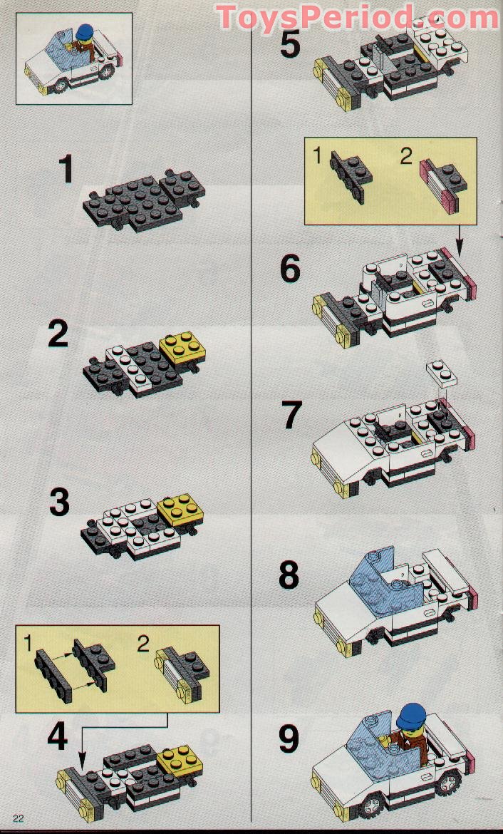 LEGO 2126 Train Cars Instructions and Parts List