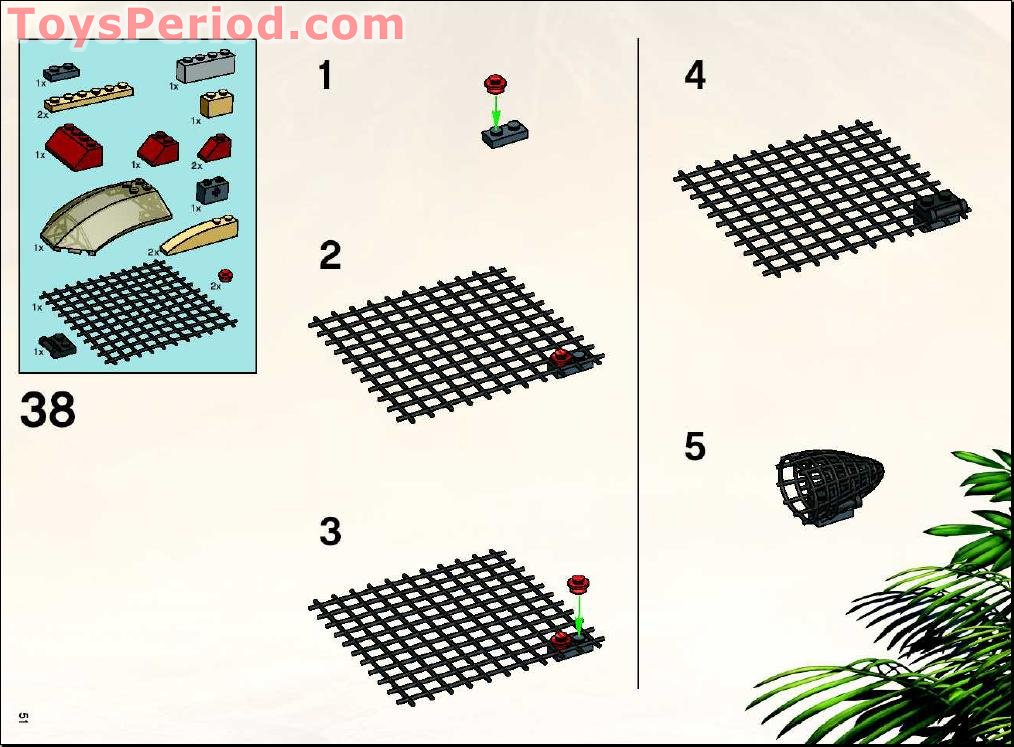 LEGO 7298 Dino Air Tracker Instructions and Parts List