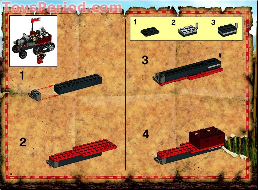 LEGO 7419 Dragon Fortress Instructions and Parts List