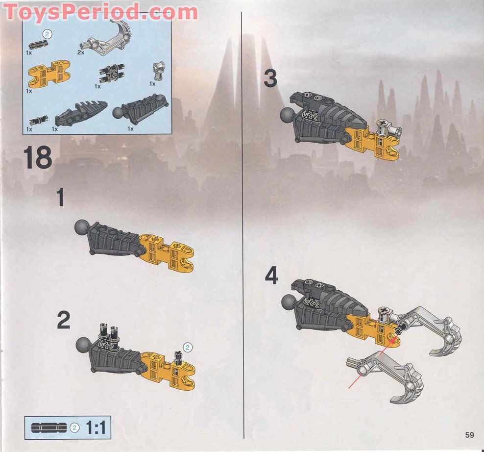 LEGO 8756 Sidorak Instructions and Parts List