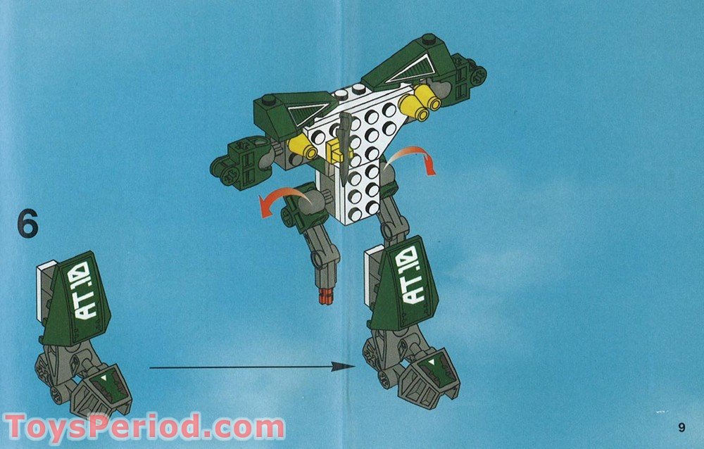 LEGO 8100 Cyclone Defender Instructions and Parts List