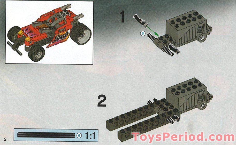 LEGO 8136 Fire Crusher Instructions and Parts List