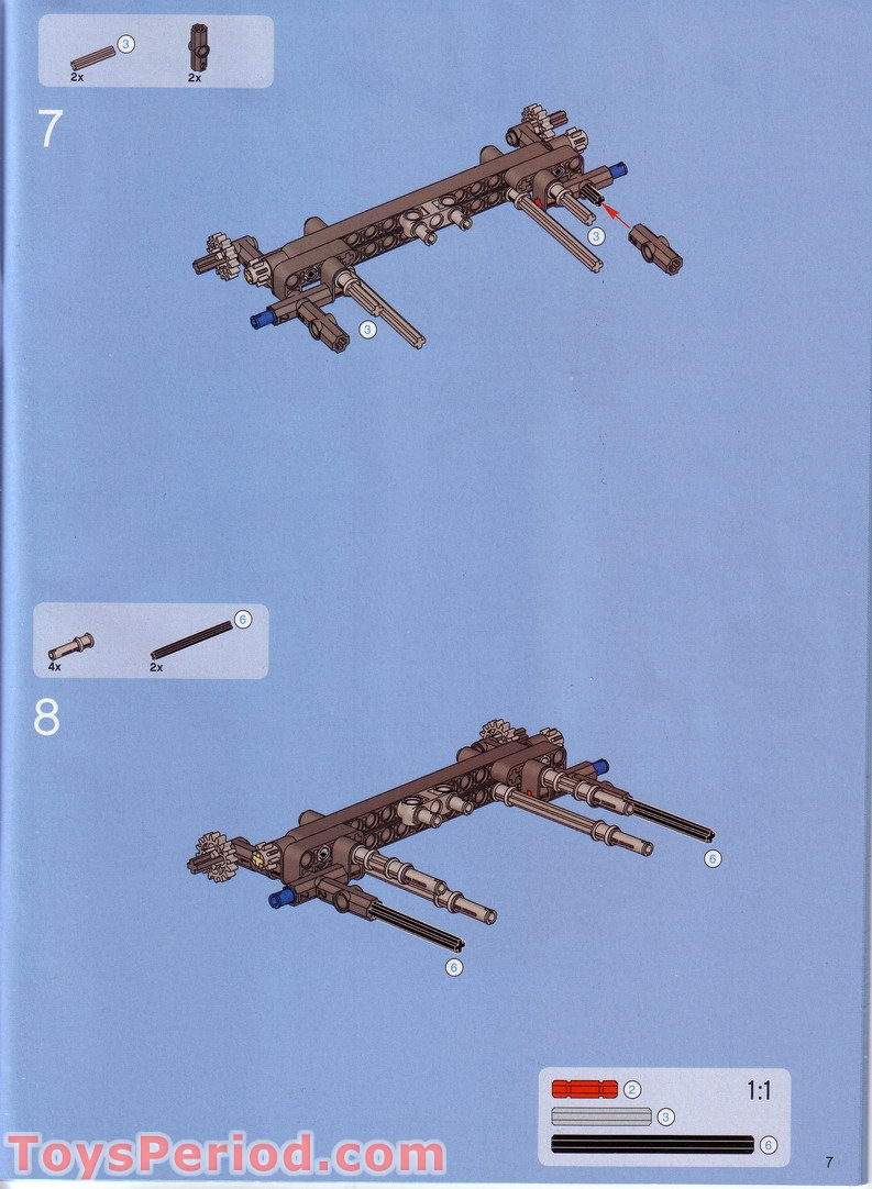 LEGO 8288 Crawler Crane Instructions and Parts List