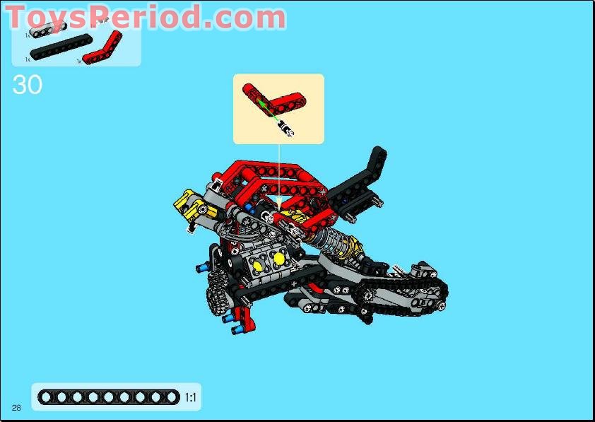 LEGO 8420 Street Bike Instructions and Parts List