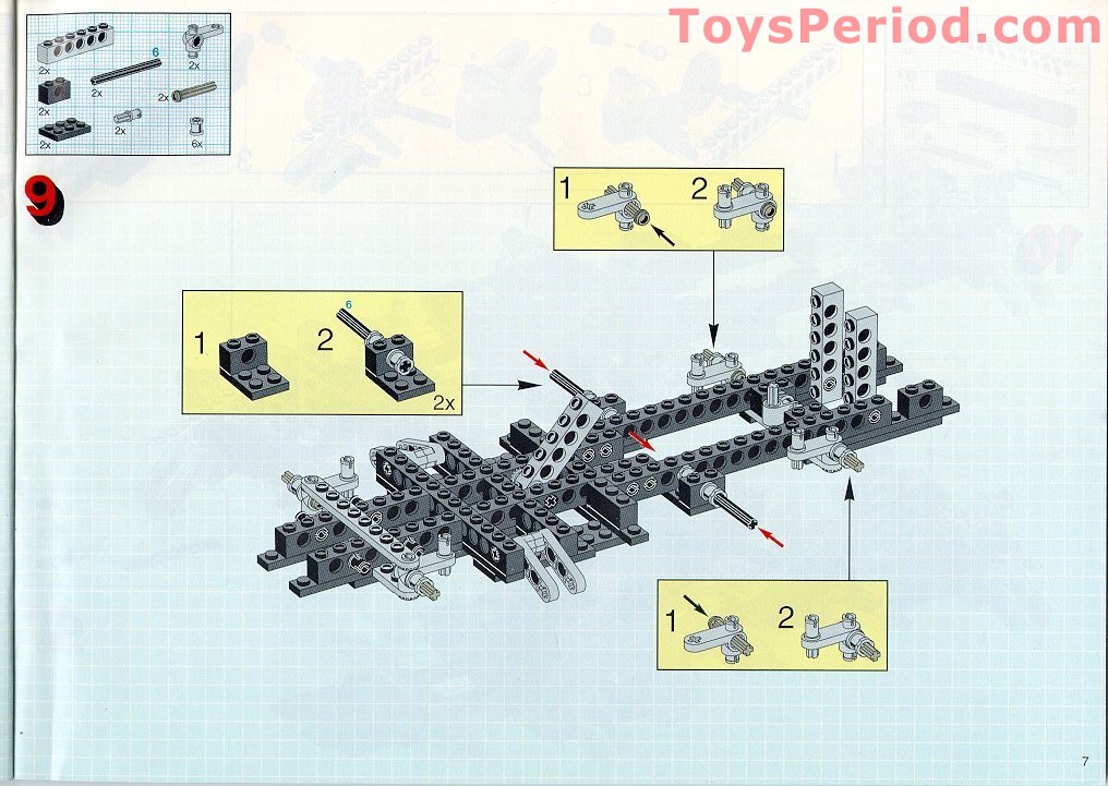 LEGO 8460 Pneumatic Crane Truck Instructions and Parts List
