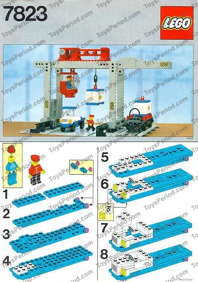 LEGO 7823 Container Crane Depot Instructions and Parts List