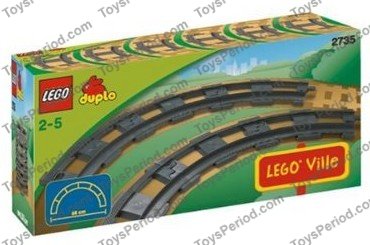 LEGO 2735-1 Curved Tracks - Dark Gray Set Parts List