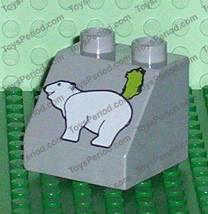 LEGO Sets with Part 6474pb15 Duplo Brick 2 x 2 Slope 45 with Greenland ...