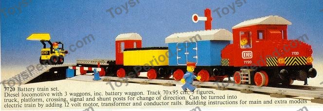 LEGO 7720 Diesel Freight Train Set, Battery Instructions and Parts List