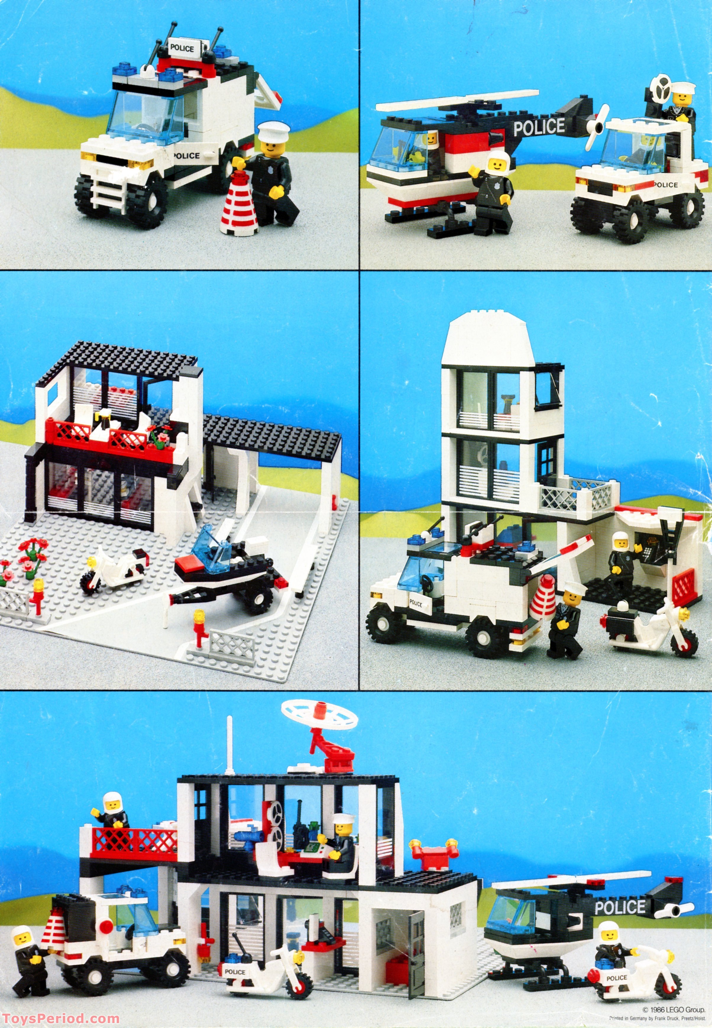 LEGO 6386 Police Command Base Instructions and Parts List