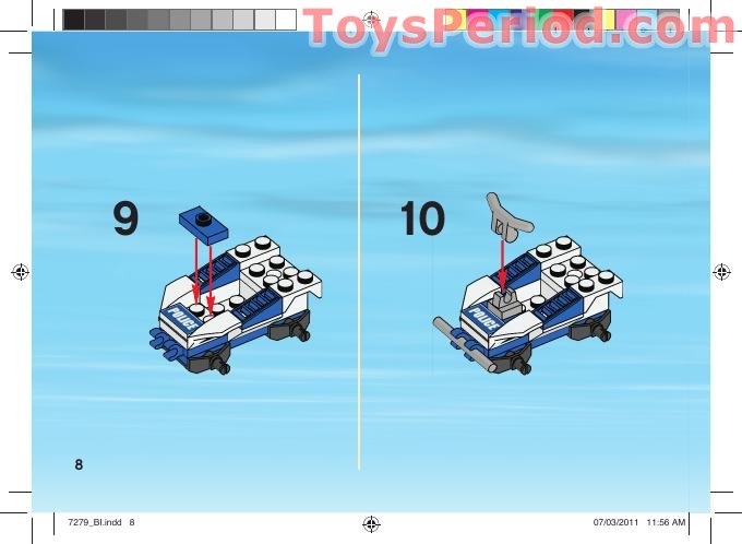 LEGO 7279 Police Minifigure Collection Instructions and Parts List