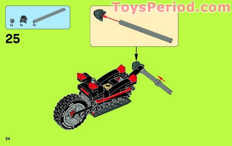 LEGO 79101 Shredder's Dragon Bike Instructions and Parts List
