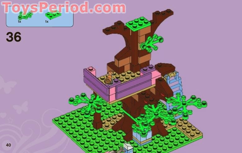 LEGO 3065 Olivia's Tree House Instructions and Parts List