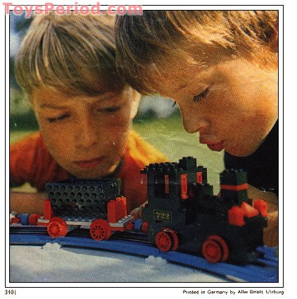 LEGO 722-2 12v Electric Train with 2 Wagons Instructions and Parts List