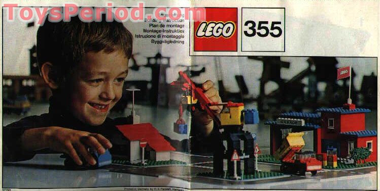 LEGO 355-1 Town Center Set with Roadways Instructions and Parts List