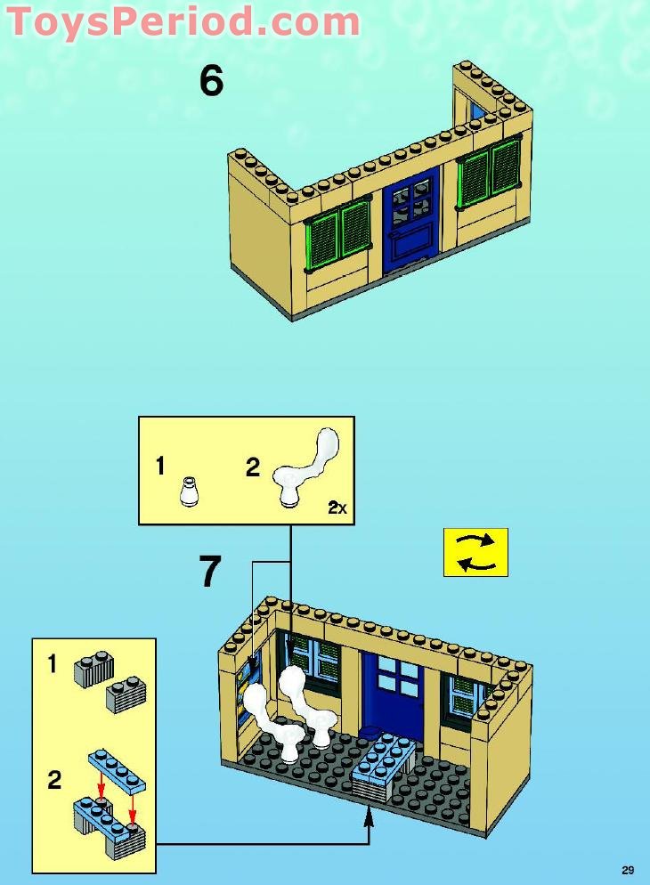 LEGO 4982 Mrs. Puff's Boating School Instructions and Parts List