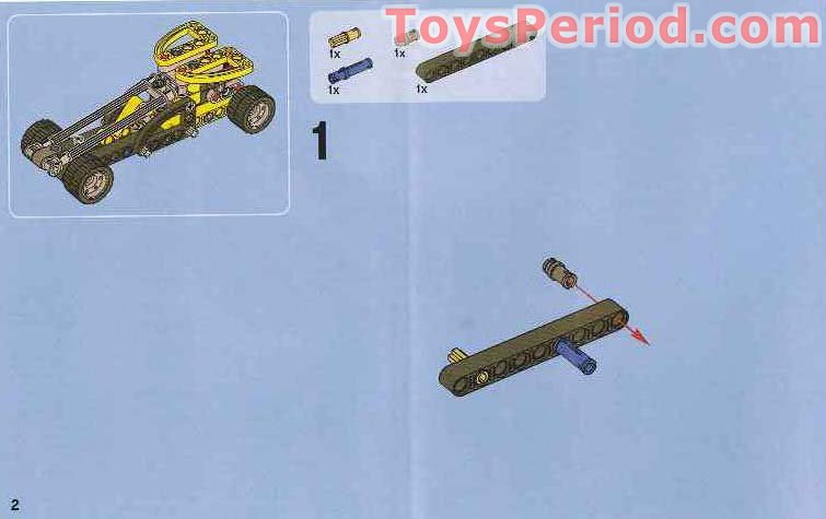 LEGO 8290 Mini Forklift Instructions and Parts List
