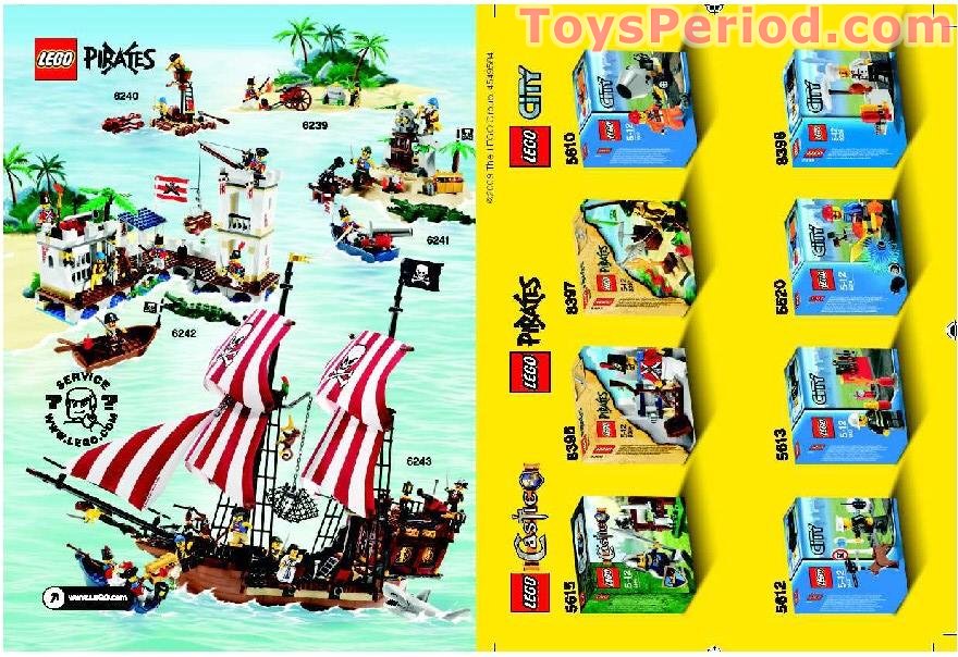 LEGO 8397 Pirate Survival Instructions and Parts List