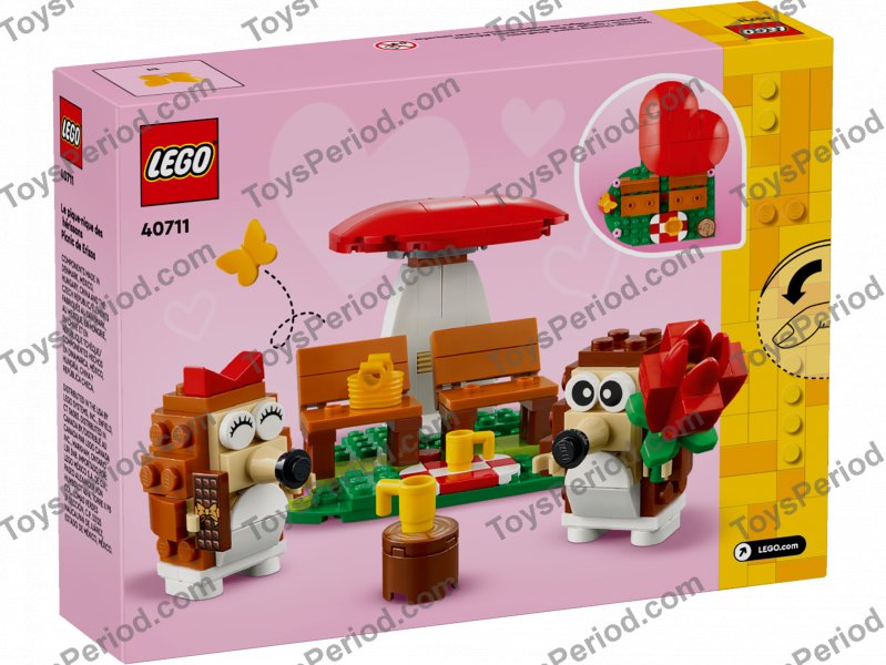LEGO 40711 Hedgehog Picnic Date Set Parts List