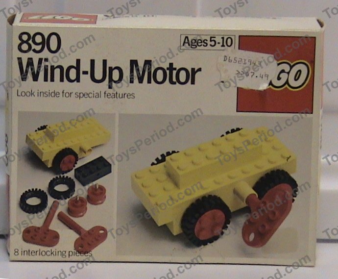 LEGO 890-1 Wind-Up Motor Set Parts List