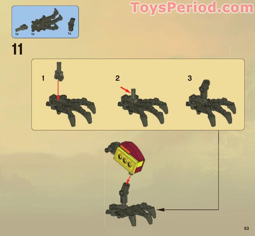 LEGO 2507 Fire Temple Instructions and Parts List