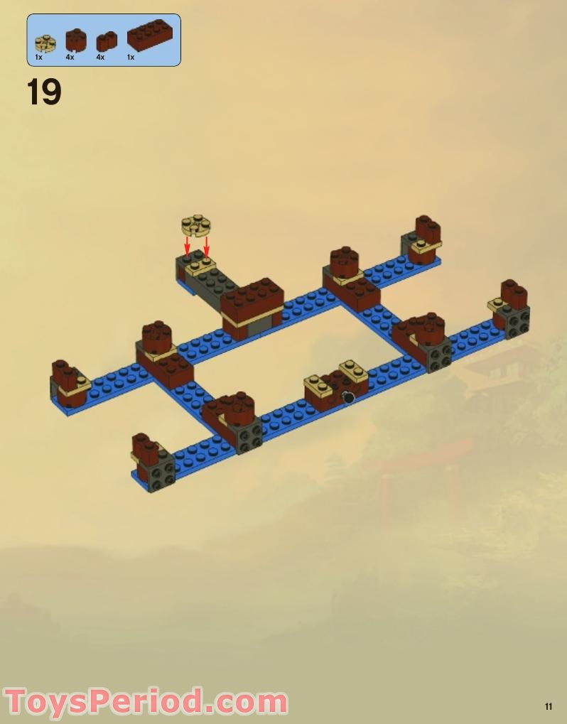LEGO 2507 Fire Temple Instructions and Parts List