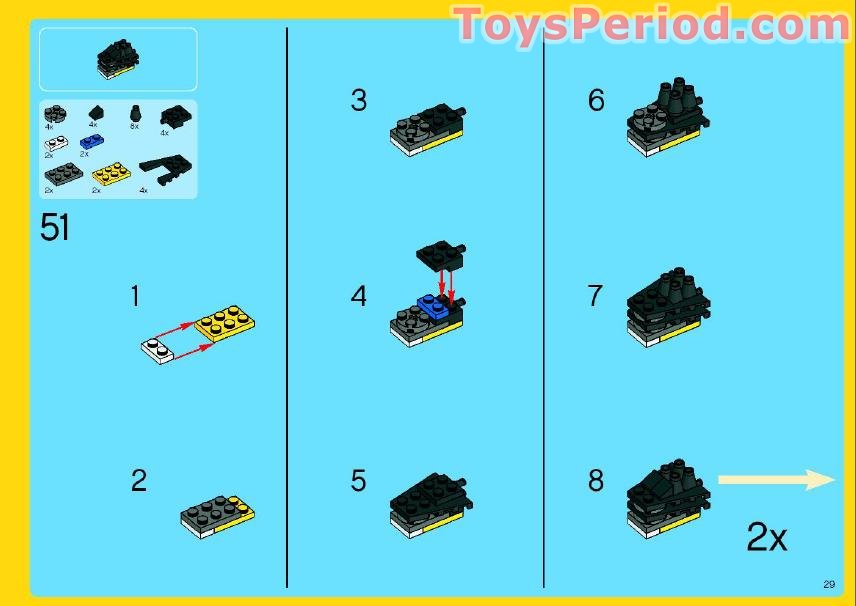LEGO 4997 Transport Ferry Instructions and Parts List