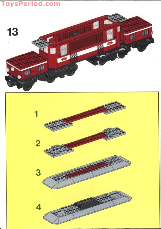 LEGO 4551 Crocodile Locomotive Instructions and Parts List