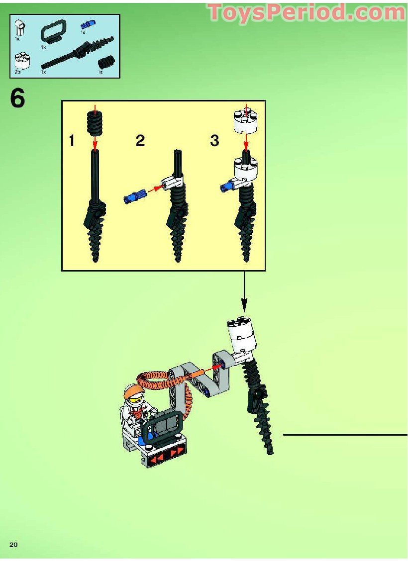 LEGO 7691 ETX Alien Mothership Assault Instructions and Parts List