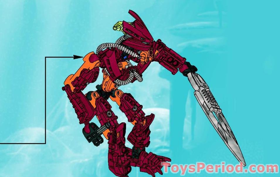 LEGO 8911 Toa Mahri Jaller Instructions and Parts List