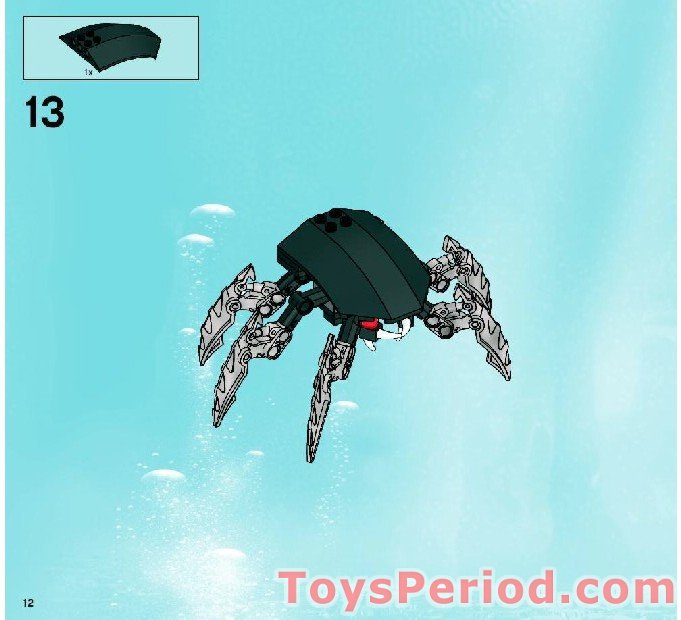 LEGO 8926 Toa Undersea Attack Instructions and Parts List