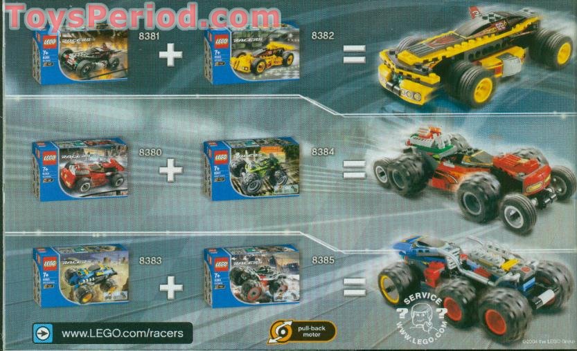 LEGO 8382 Hot Buster Instructions and Parts List
