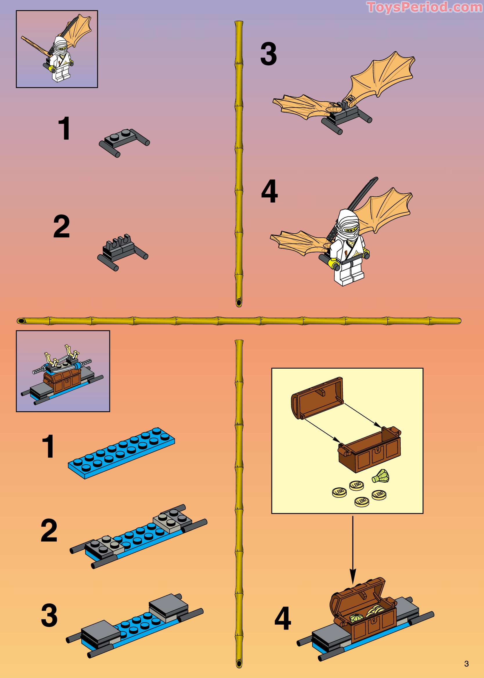 LEGO 3053 Emperor's Stronghold Instructions and Parts List