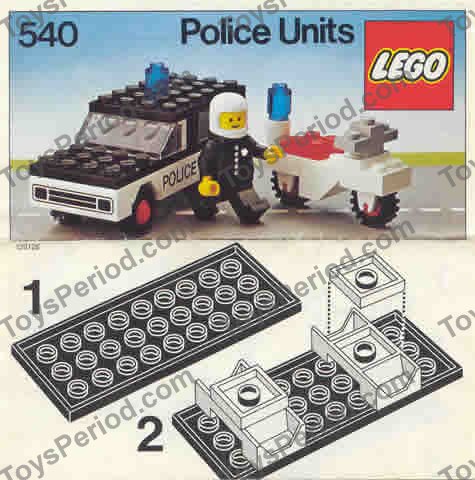 LEGO 540-2 Police Units Instructions and Parts List