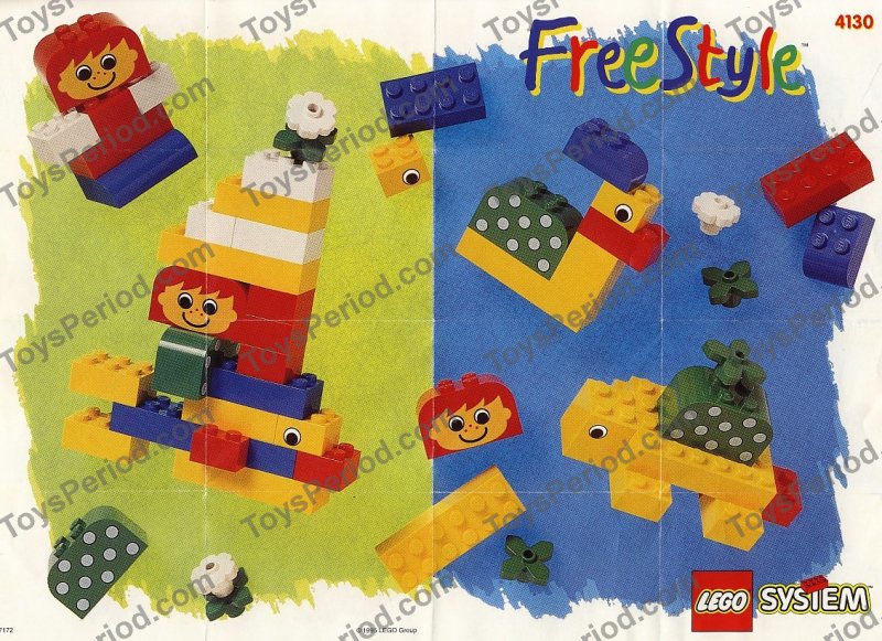 LEGO 4130 Freestyle Building Set, 3 Plus Parts List