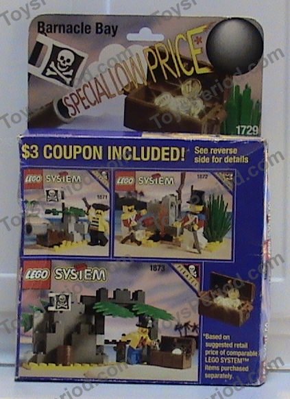 LEGO 1729 Barnacle Bay 3-Set Pack Instructions and Parts List
