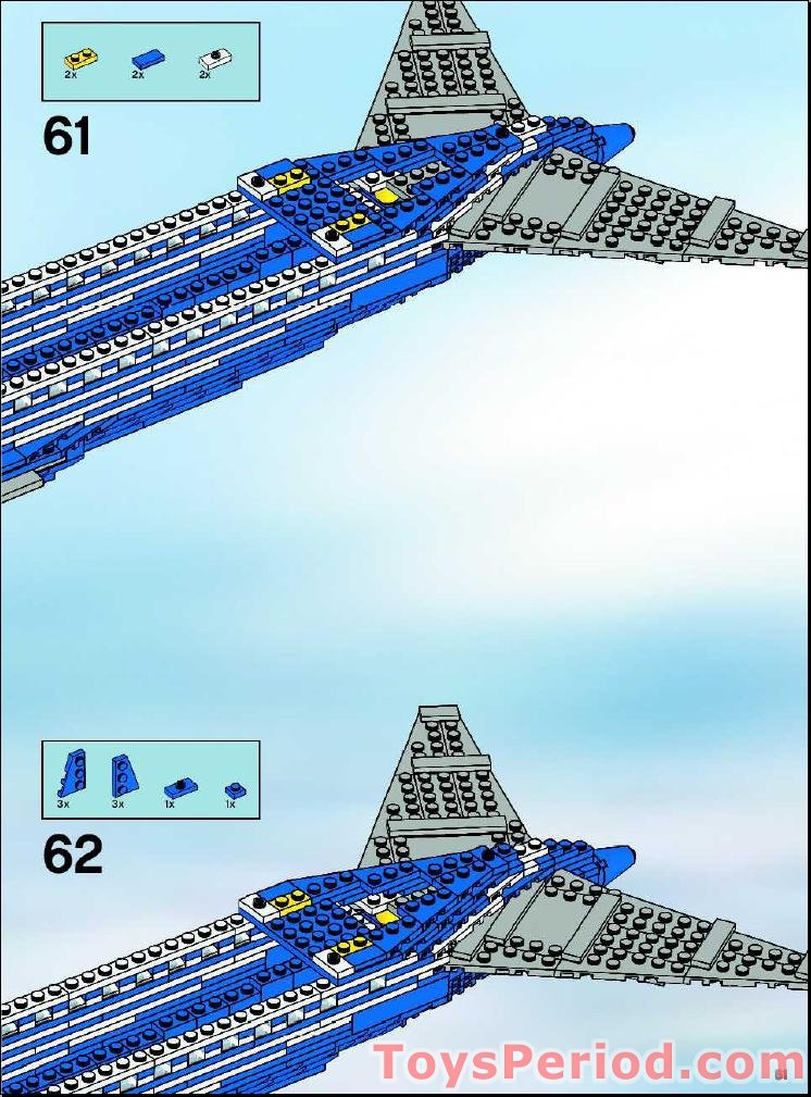 LEGO 10177 Boeing 787 Dreamliner Instructions and Parts List