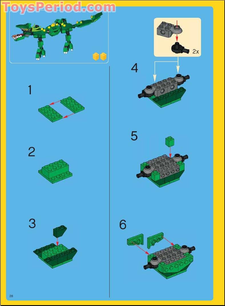 LEGO 4894 Mythical Creatures Instructions and Parts List