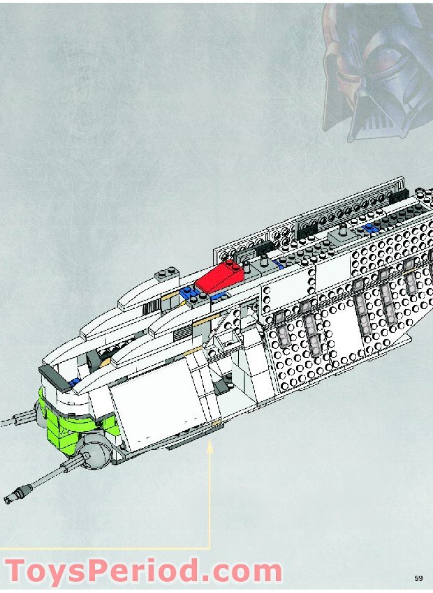 LEGO 7676 Republic Attack Gunship Instructions and Parts List