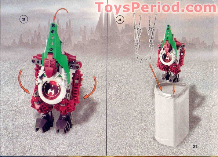 LEGO 8614-1 Vahki Nuurakh Instructions and Parts List