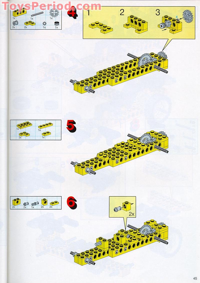 LEGO 8872 Forklift Transporter Instructions and Parts List