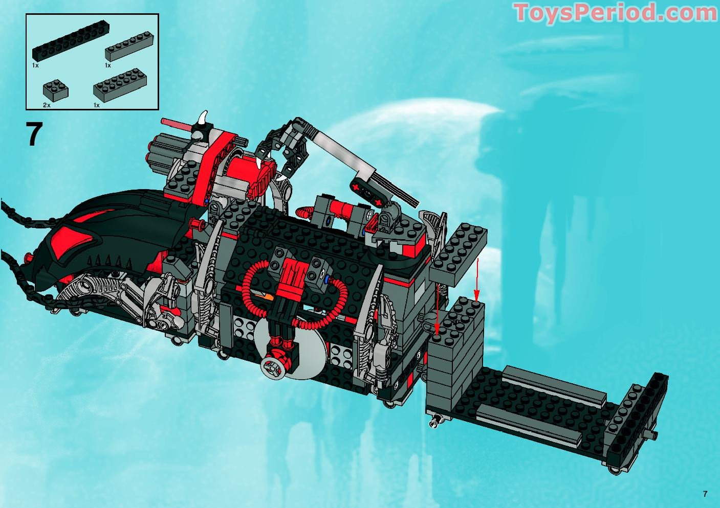 LEGO 8927 Toa Terrain Crawler Instructions and Parts List