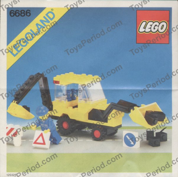 LEGO 6686 Backhoe Instructions and Parts List